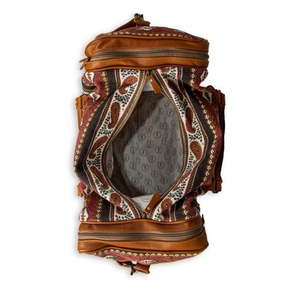 Myra Bag | Bags | New Boho Tribal Myra Bag Brown Leather Travel Duffel ...